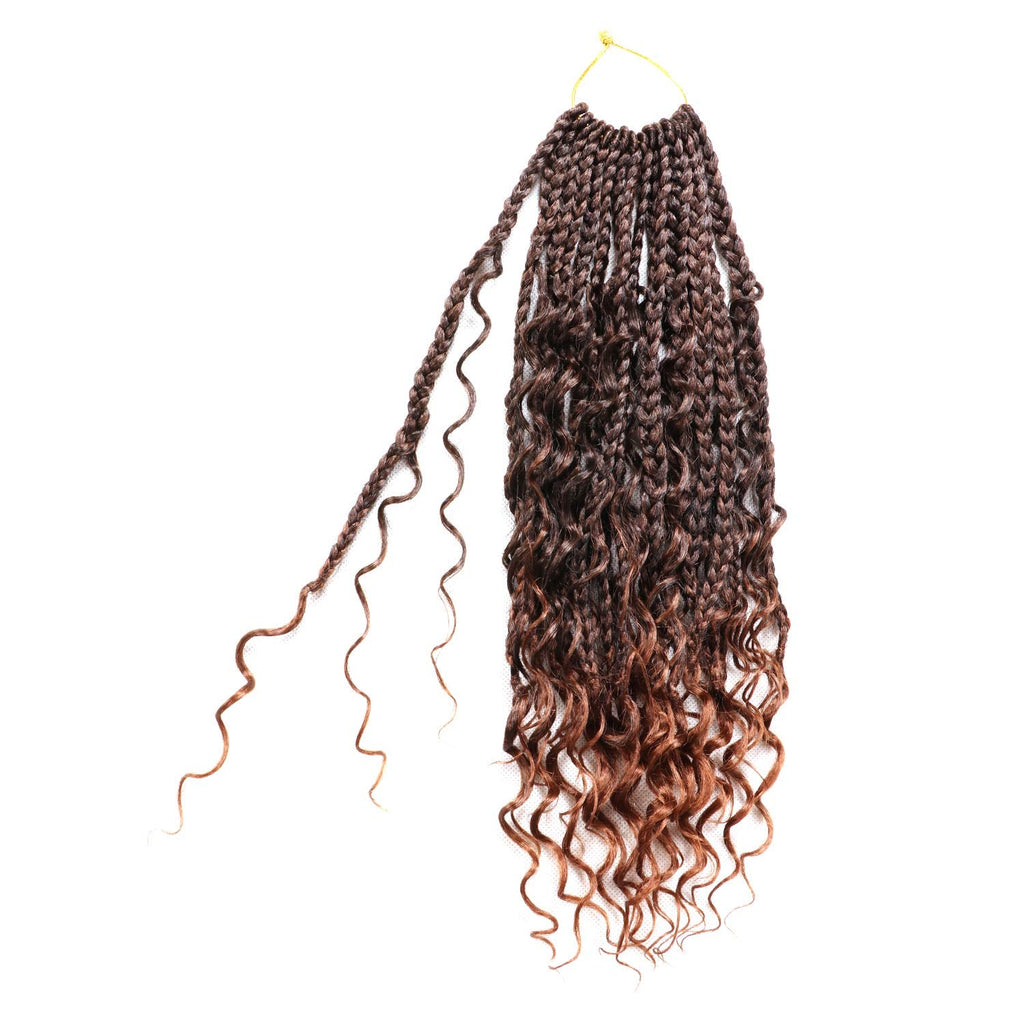 12 Inch 7 Packs Bohomian Box Braids Hair Curly Prelooped – Infinity ...
