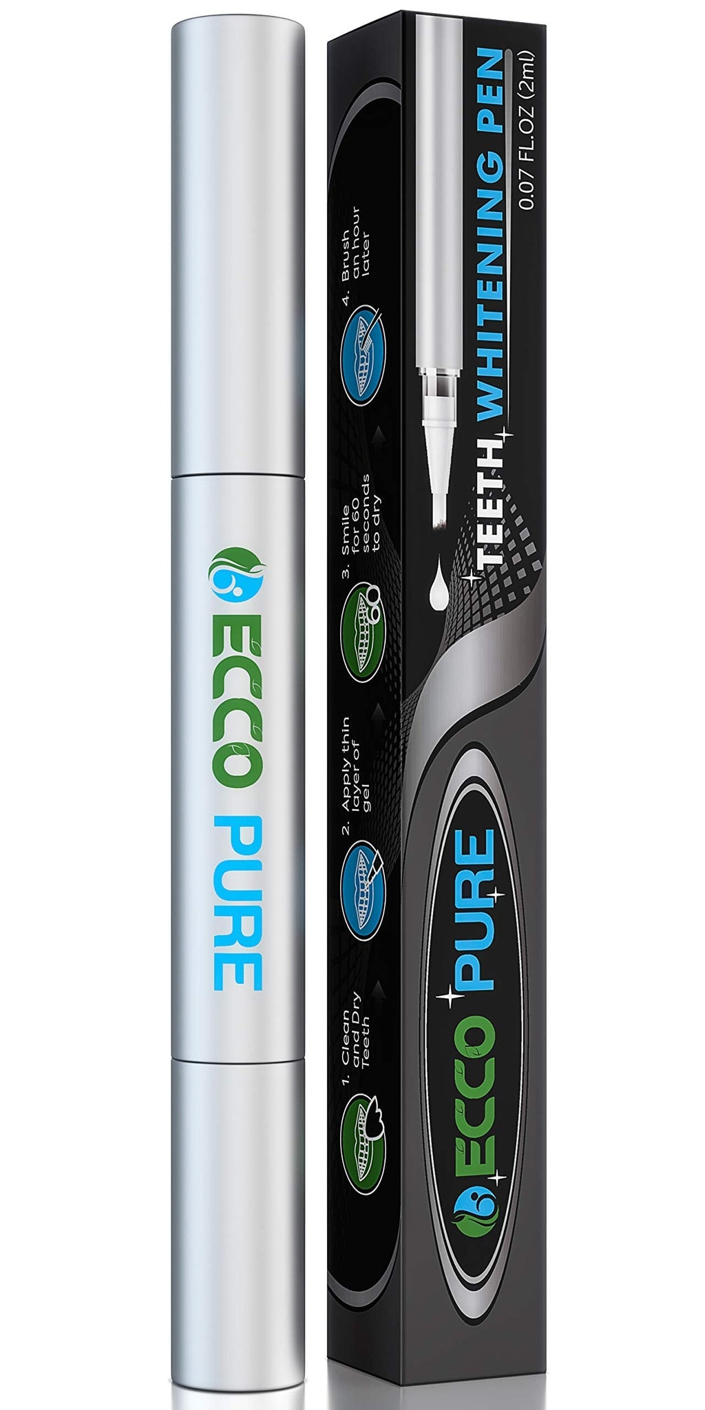 Teeth Whitening Pen by Ecco Pure - (1-Pack) Gel Pen Kit- 35% Carbamide ...